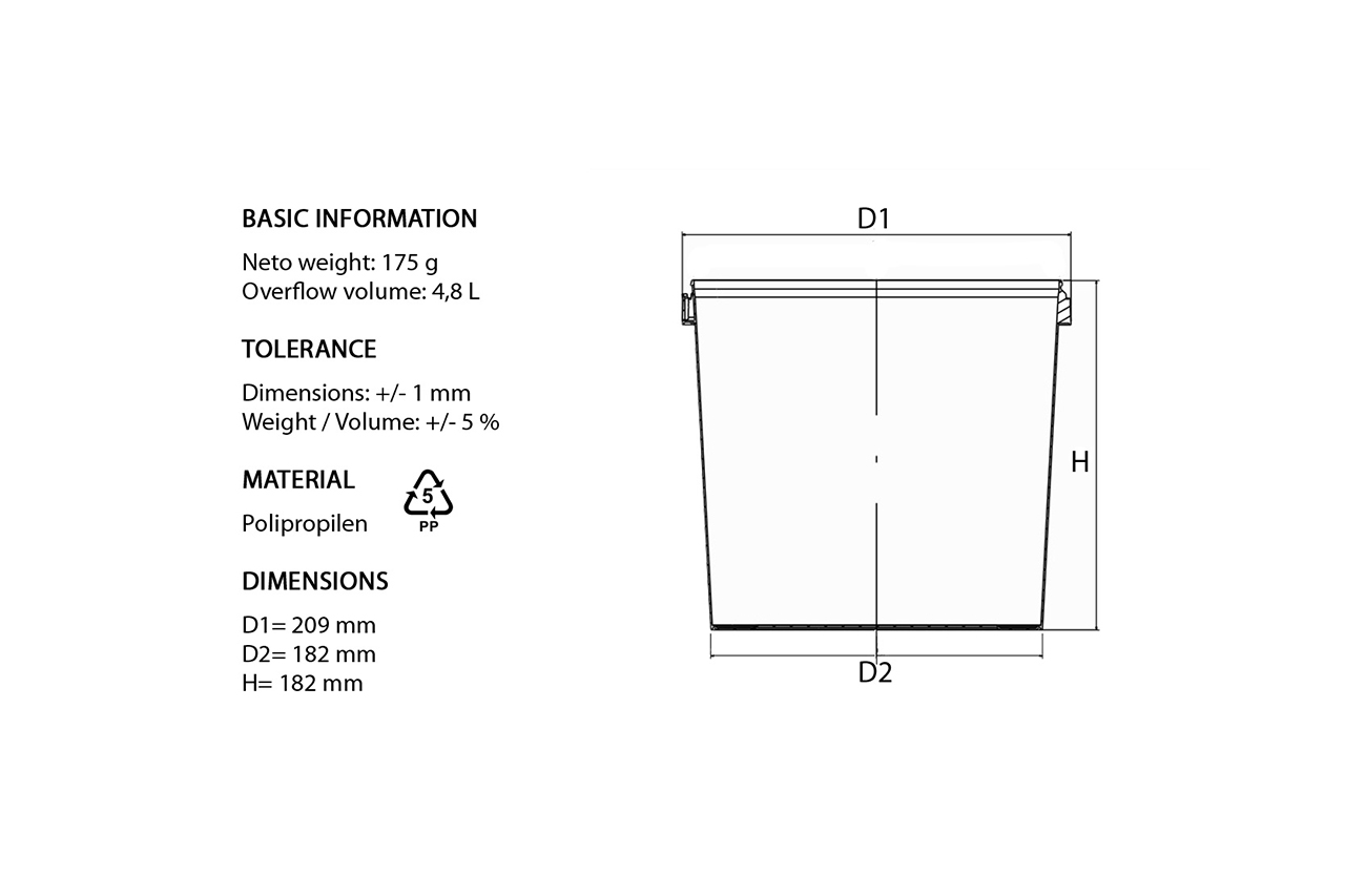 Bucket 4.5L | JD SYSTEME